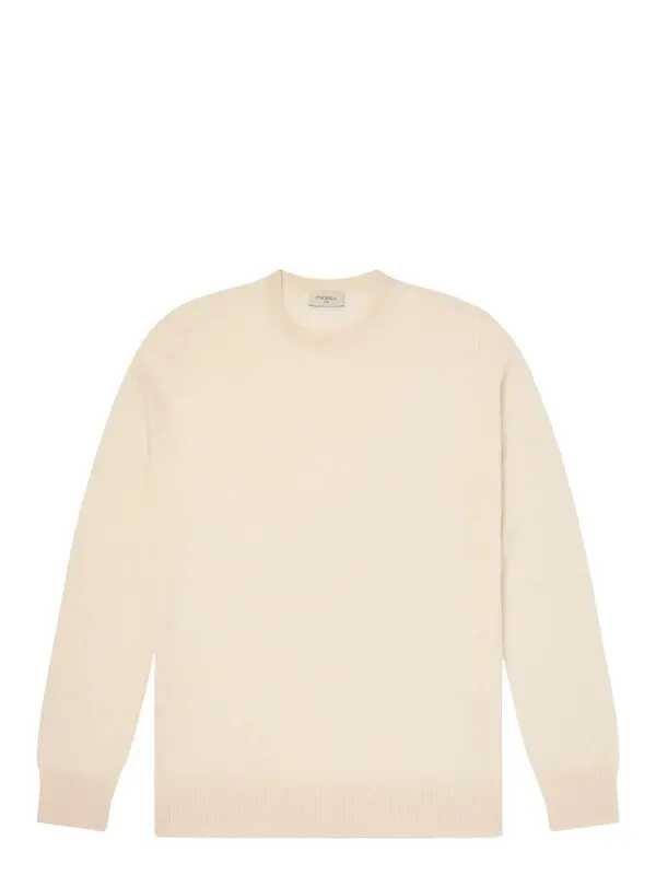 PIACENZA CASHMERE 1733 Mulberry Silk And Cashmere-blend Sweater - Ecru