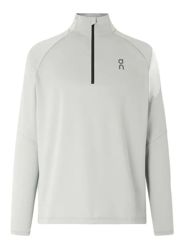 On Climate Jersey Half-zip Running Top - Gray Green