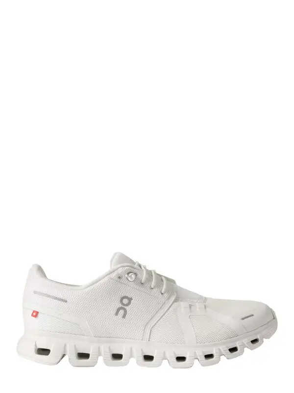 On Cloud 6 Rubber-trimmed Mesh Slip- Sneakers - White