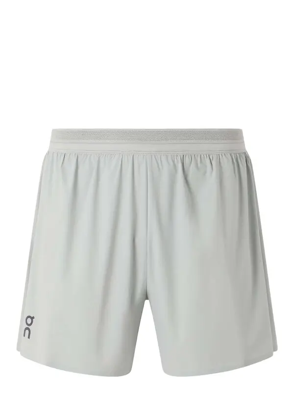 On 5" Performance Straight-leg Running Shorts - Gray