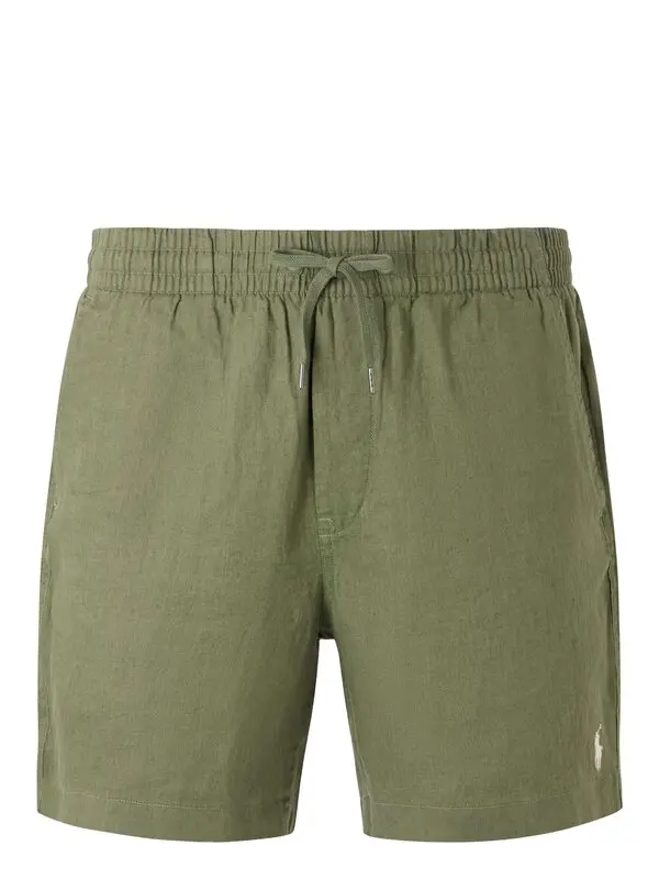 Polo Ralph Lauren Straight-leg Linen Drawstring Shorts - Green