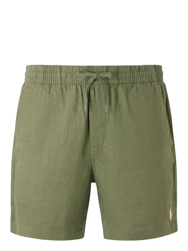 Polo Ralph Lauren Straight-leg Linen Drawstring Shorts - Green
