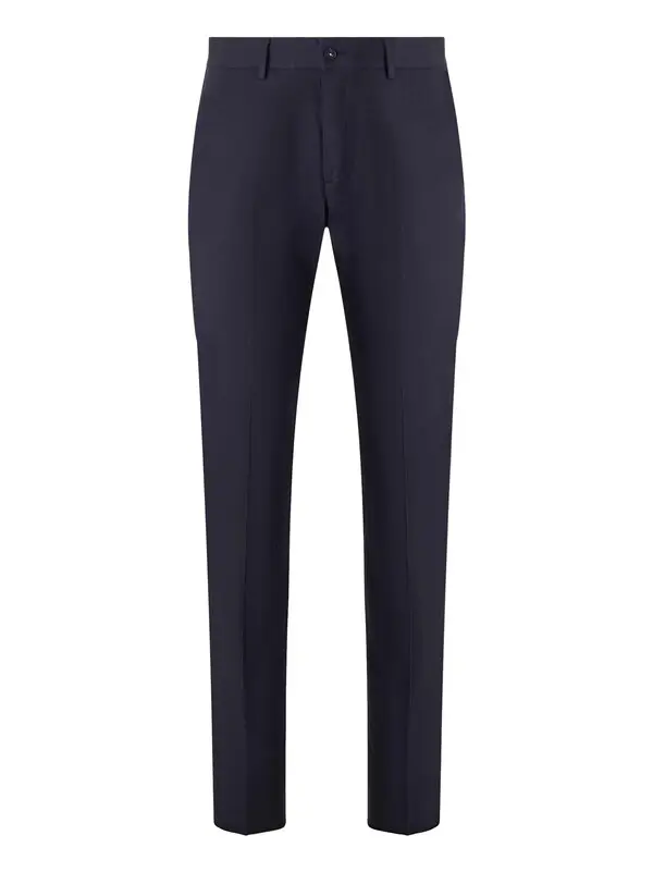 Massimo Alba Mauko Straight-leg Cotton Trousers - Blue