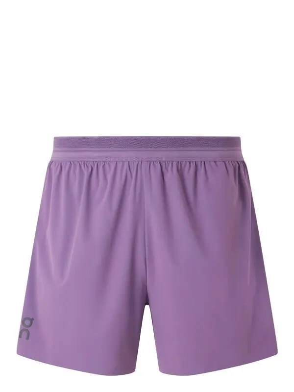 On 5" Performance Straight-leg Running Shorts - Purple