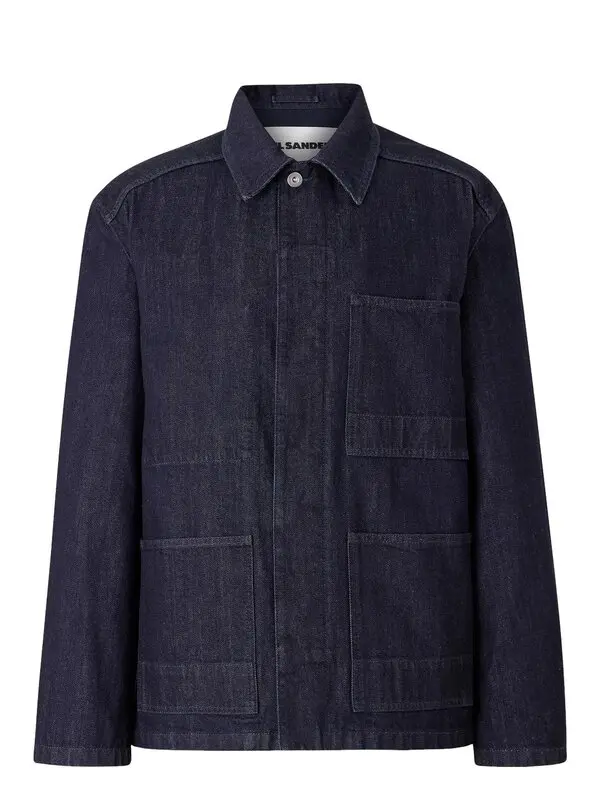 JIL SANDER Denim Blouson Jacket - Blue
