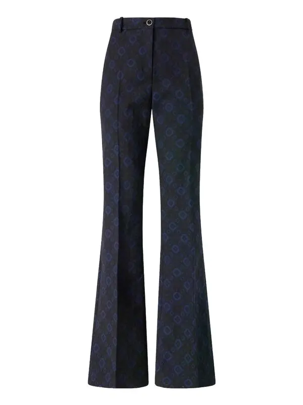 Pinko Geometric Print Trousers - Black