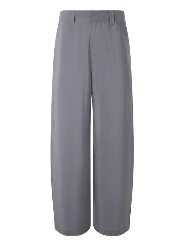 LEMAIRE Straight-leg Silk-blend Trousers - Gray