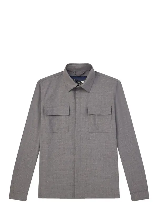 Herno Wool-blend Overshirt - Gray