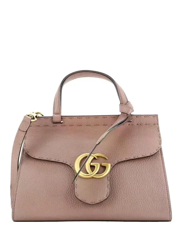 Gucci Gg Marmont Top Handle Mini Satchel - Pink