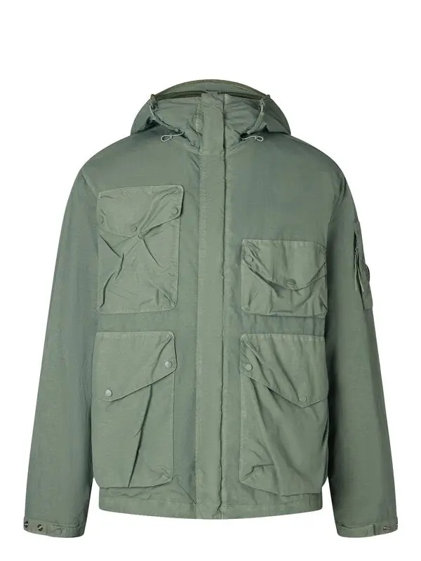 C.P. COMPANY Flatt Shell Hooded Jacket - Green