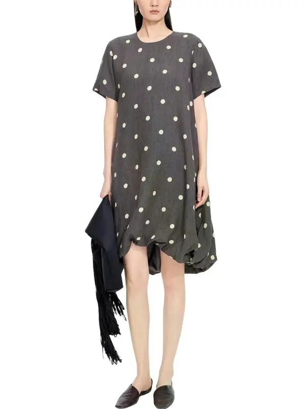 JNBY Polka-dot Mini Dress - Brown