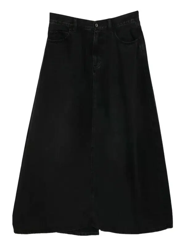JNBY Logo-patched A-line Skirt - Black