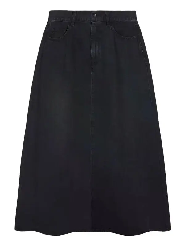 JNBY Logo-patched A-line Skirt - Black