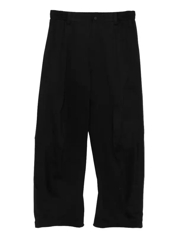 CROQUIS Tapered Drawstring Trousers - Black