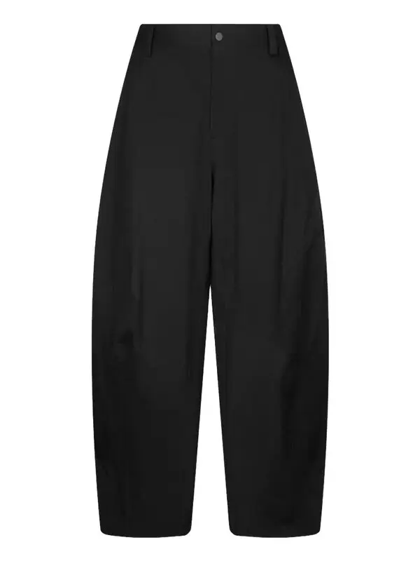 CROQUIS Tapered Drawstring Trousers - Black