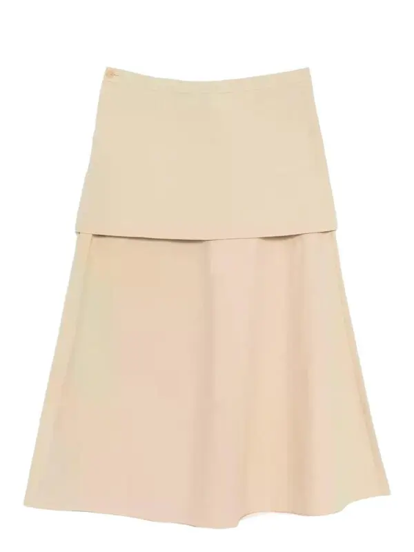 LESS A-line Midi Skirt - Neutrals