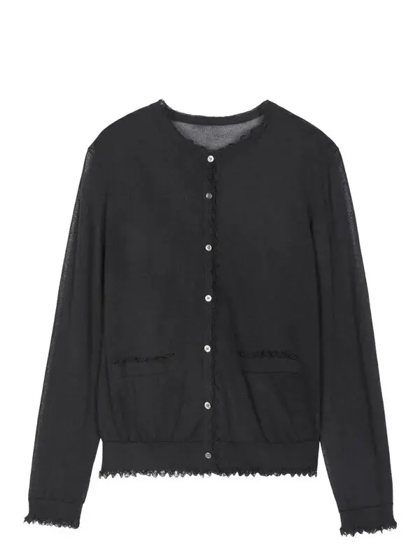 JNBY Scalloped-hem Cardigan - Black