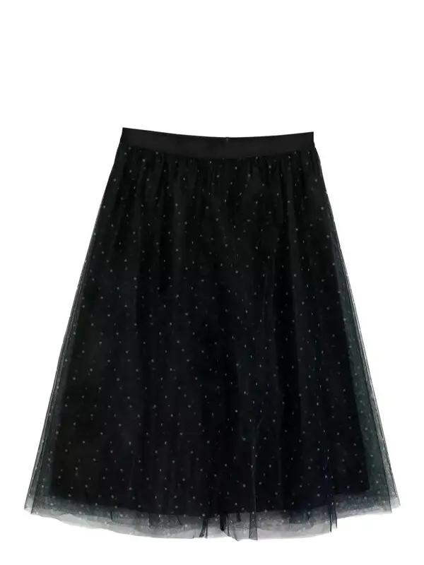 JNBY Polka Dot Tulle Overlay Skirt - Black