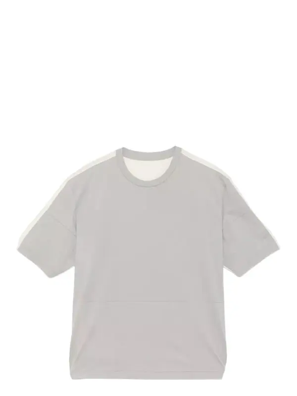 CROQUIS Two-tone Crew-neck T-shirt - Grey