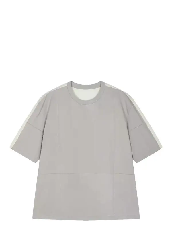 CROQUIS Two-tone Crew-neck T-shirt - Grey