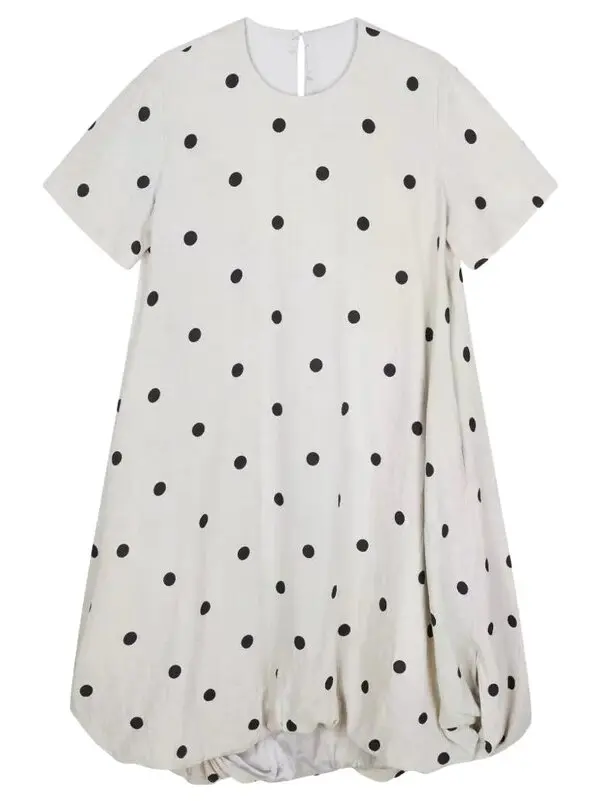 JNBY Polka Dot Puffball Dress - Neutrals