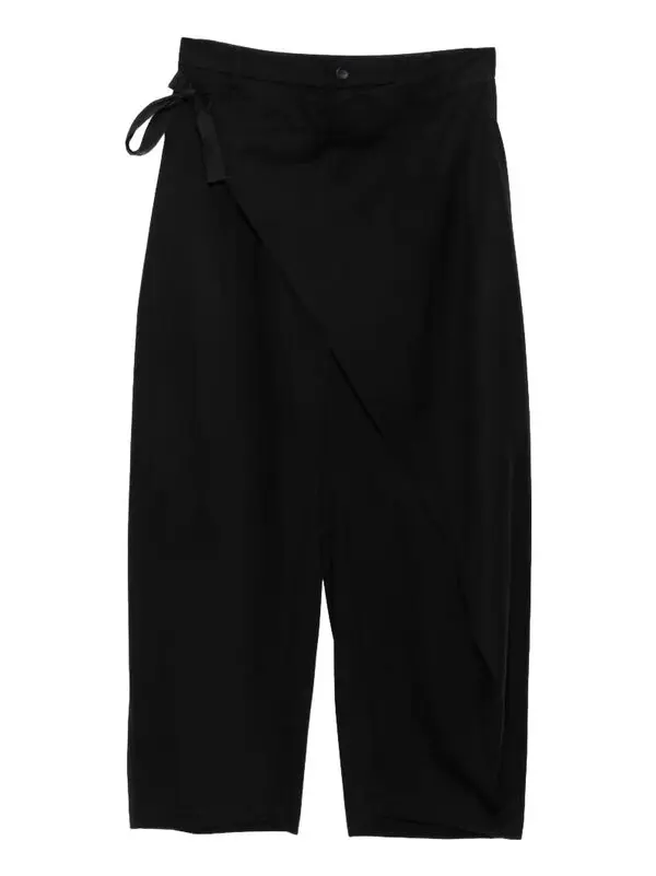 CROQUIS Tapered Drawstring Trousers - Black