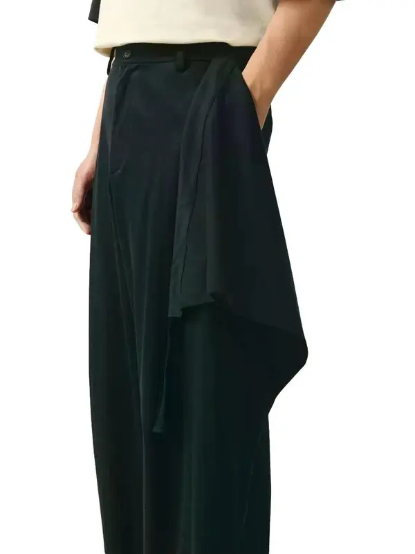 CROQUIS Tapered Drawstring Trousers - Black