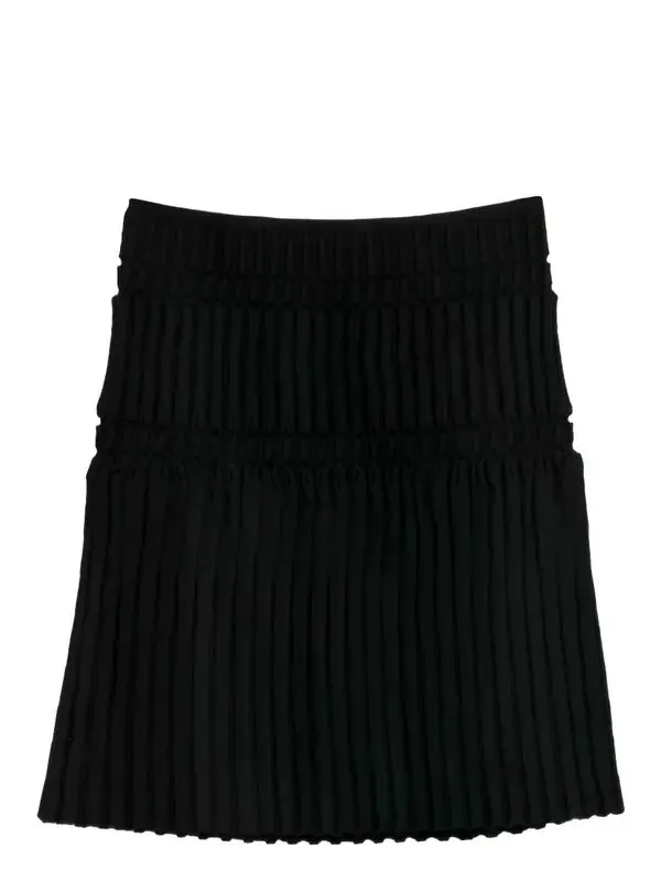 JNBY Geometric Pleated A-line Skirt - Black