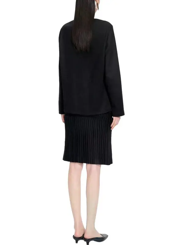 JNBY Geometric Pleated A-line Skirt - Black