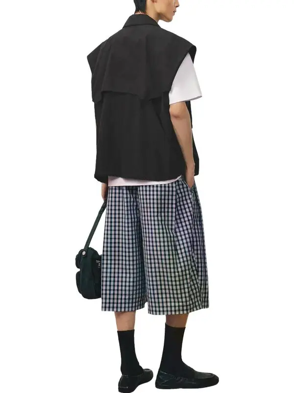 CROQUIS Sleeveless Jacket With Logo - Black