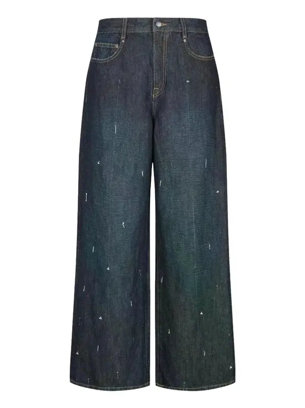 JNBY Pin-embellished Wide-leg Jeans - Blue