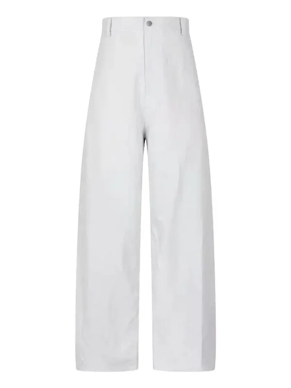 CROQUIS Two-tone Panelled Trousers - Grey
