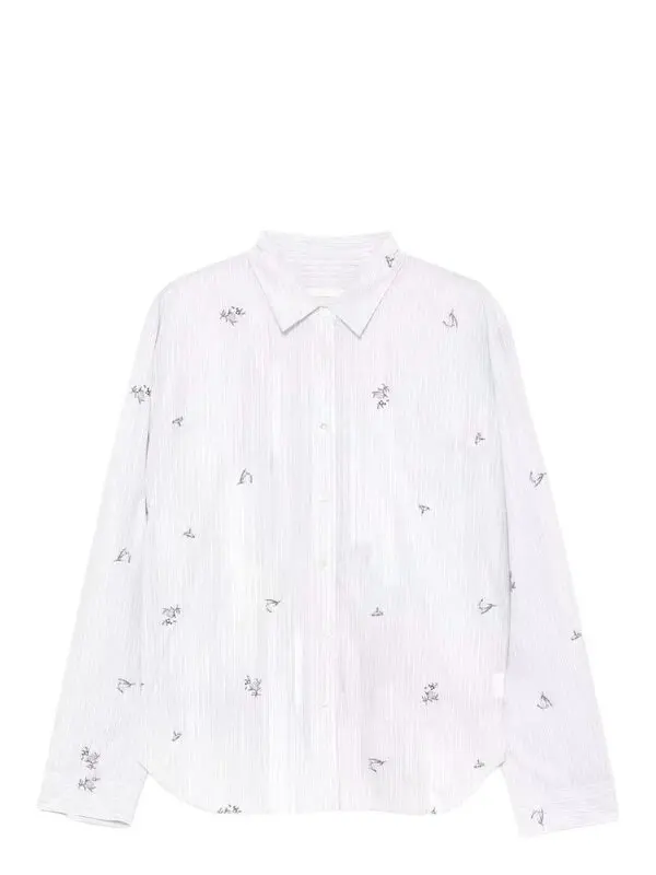 JNBY Embroidered Striped Shirt - White