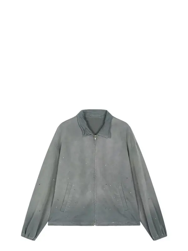 CROQUIS Paint Splatter Zip-up Jacket - Grey
