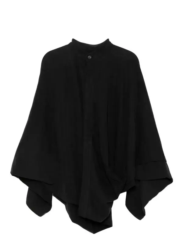 CROQUIS Asymmetric Long-sleeve Shirt - Black