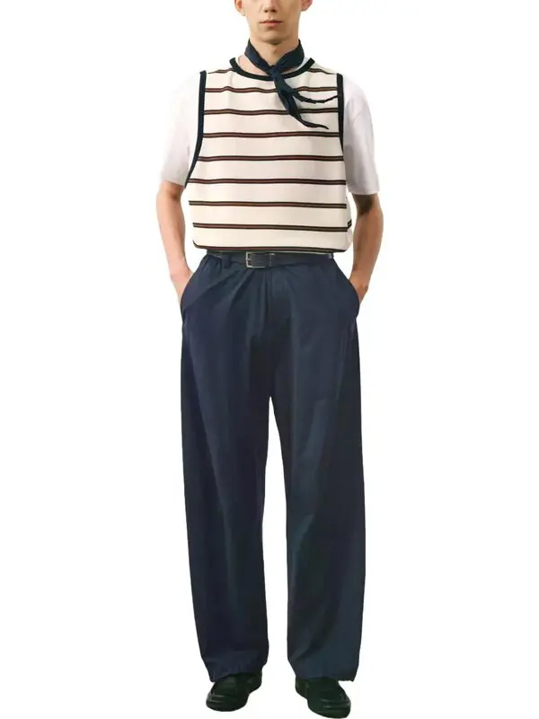 CROQUIS Tapered Drawstring Trousers - Blue