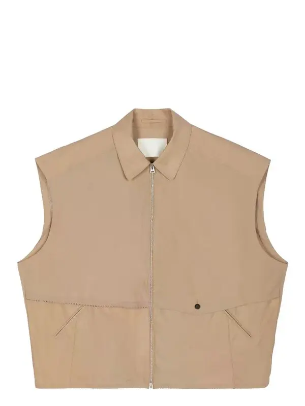 CROQUIS Logo Sleeveless Jacket - Neutrals