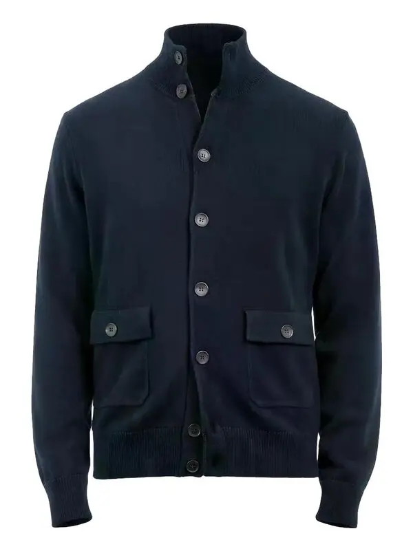 FILIPPO DE LAURENTIIS Button Pocket Cardigan - Blue