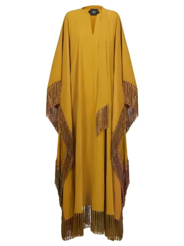 TALLER MARMO Hammamet Fringed Maxi Dress - Yellow