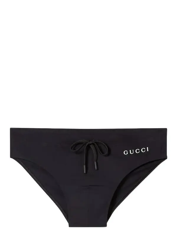 Gucci Logo-print Swim Briefs - Black