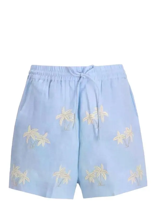 BENARAS BY CITRUS Palm Tree-pattern Shorts - Blue