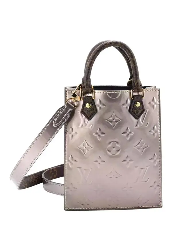 LOUIS VUITTON Petit Sac Plat Bag Monogram Vernis - Metallic