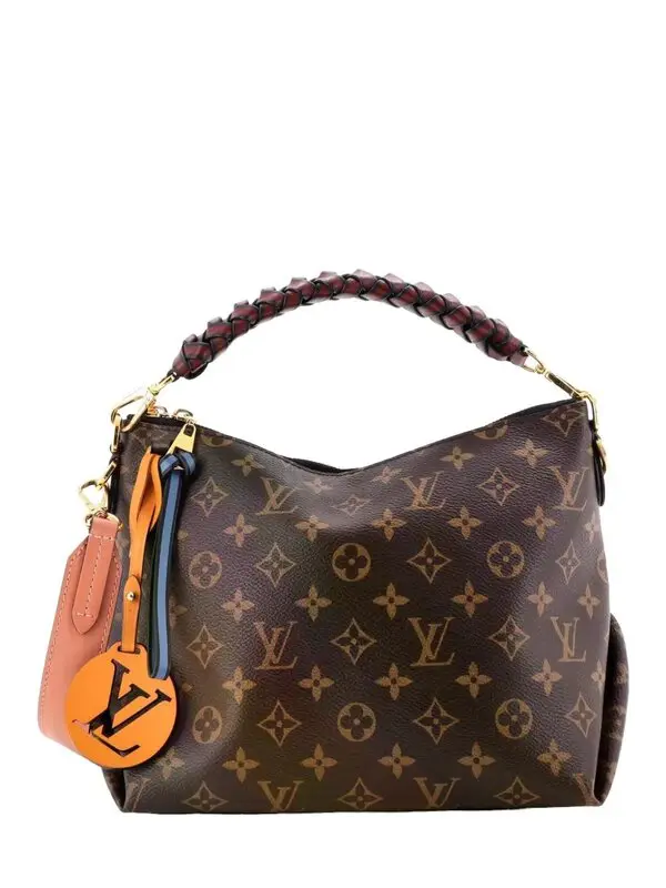 LOUIS VUITTON Braided Handle Beaubourg Monogram Canvas Mini Hobo Bag - Brown