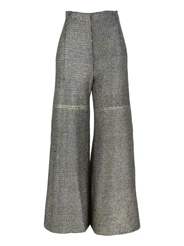 Gianfranco Ferre Flared Trousers - Silver