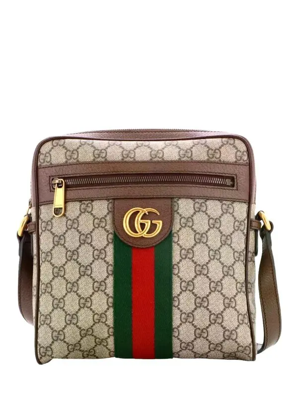 Gucci Ophidia Messenger Bag Gg Coated Canvas Small - Brown