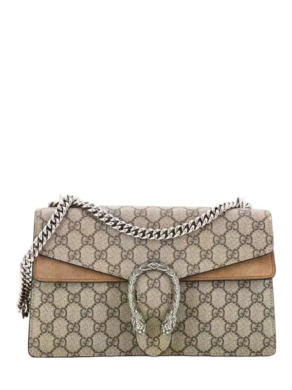 Gucci Dionysus Small Shoulder Bag Gg Coated Canvas - Brown
