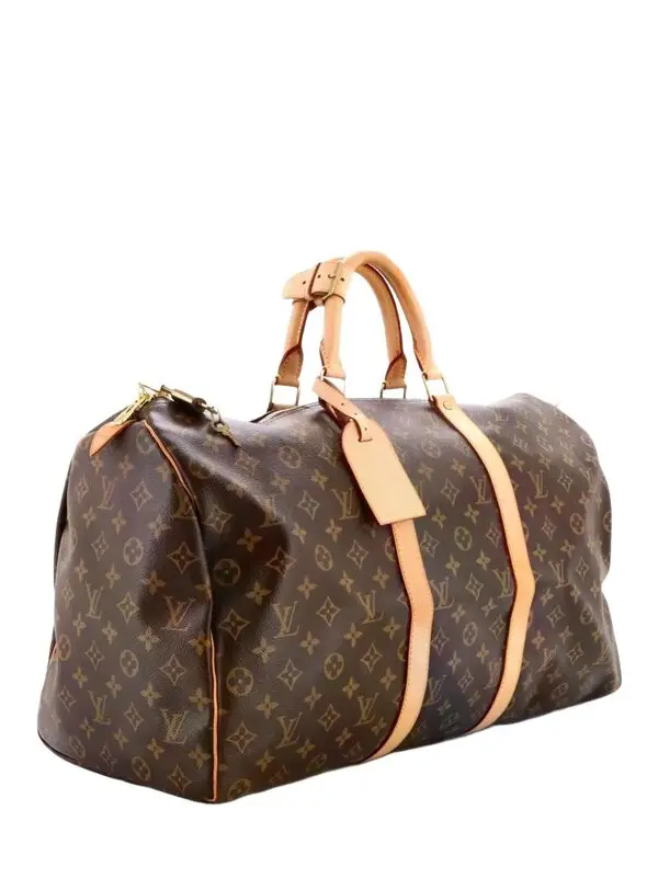 LOUIS VUITTON Keepall 50 Monogram Canvas Travel Bag - Brown