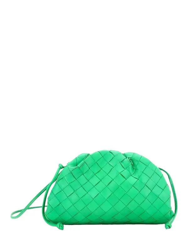 Bottega Veneta The Pouch Intrecciato Nappa Mini Crossbody Bag - Green