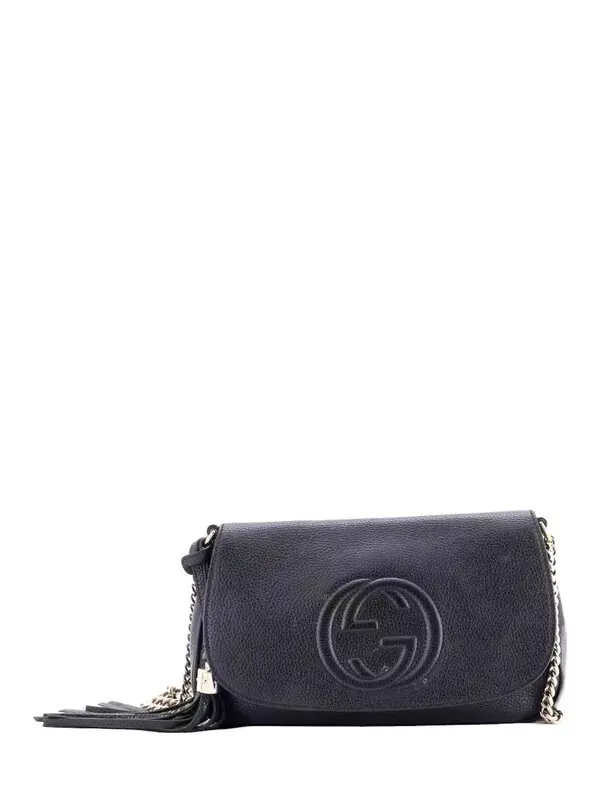 Gucci Soho Chain Leather Medium Crossbody Bag - Black