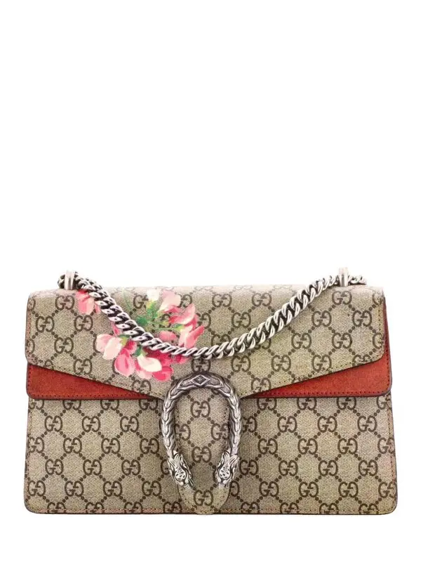 Gucci Dionysus Blooms Print Gg Coated Canvas Small Shoulder Bag - Brown